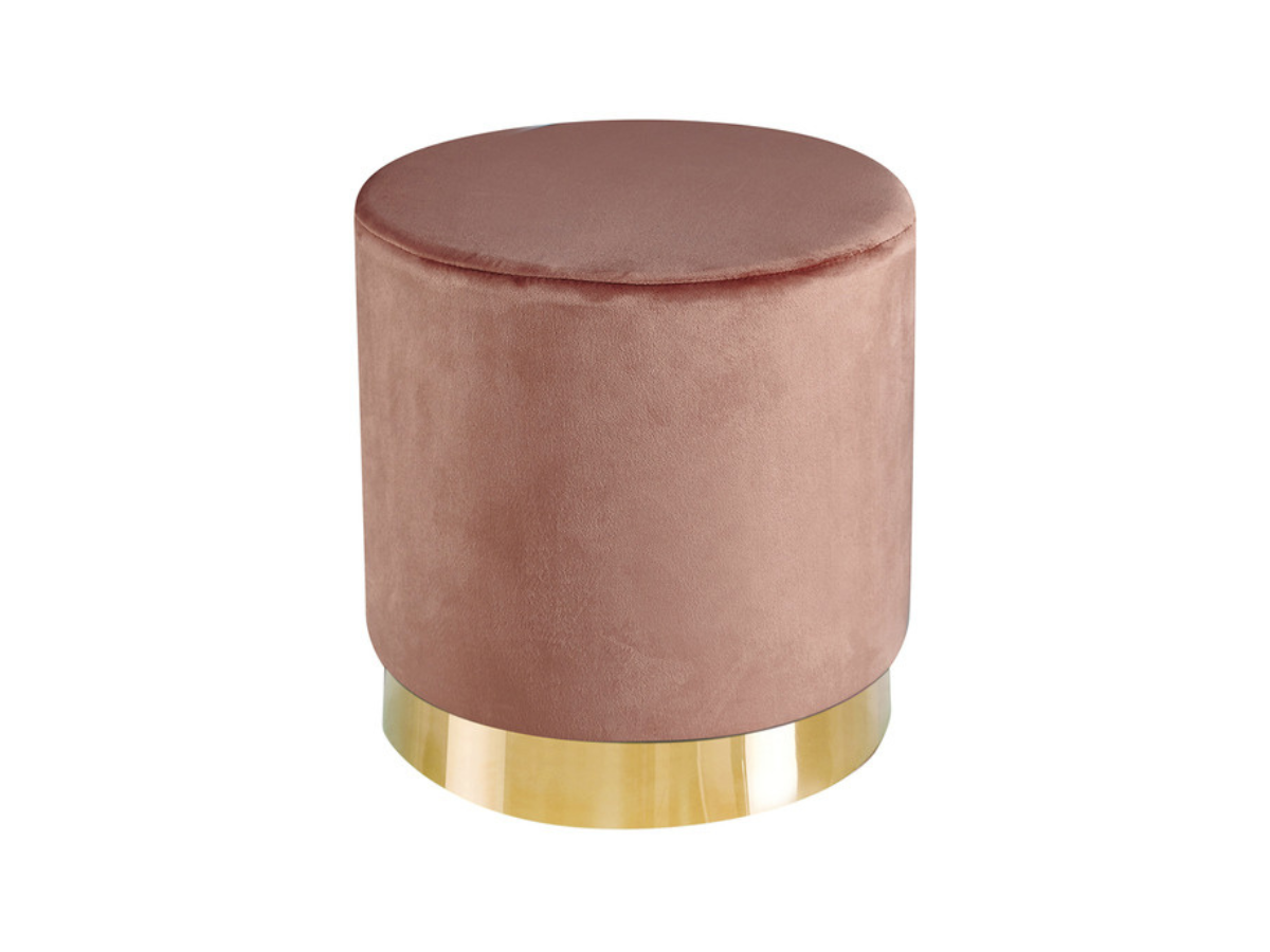 Lara Footstool in Plush Velvet | Furniture Direct Online