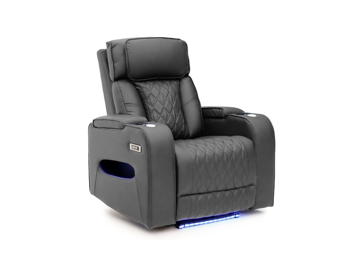 Tech 11 Smart Grey Electric Recliner Chair | Furniture Direct Online