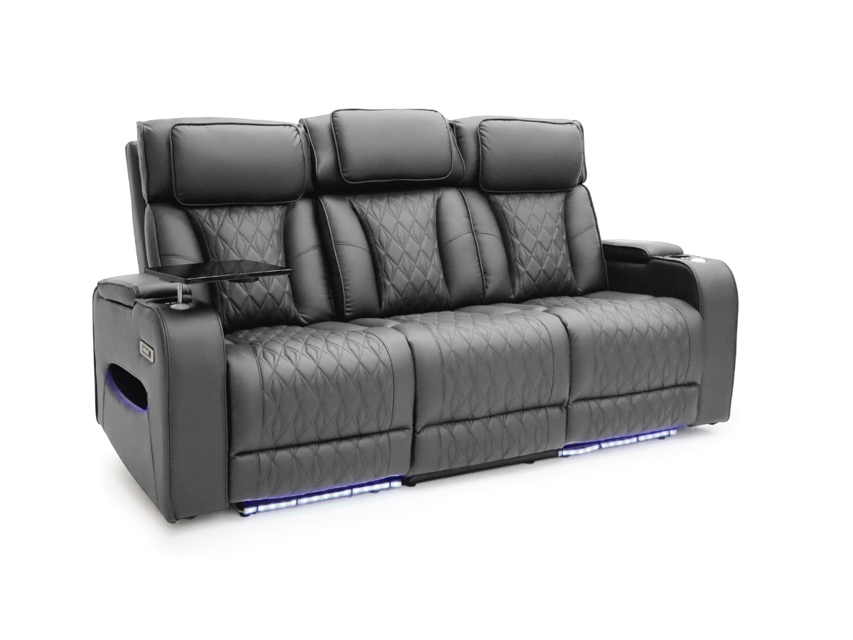 Tech 11 Smart Grey Electric Recliner Sofa Set 3+2+1
