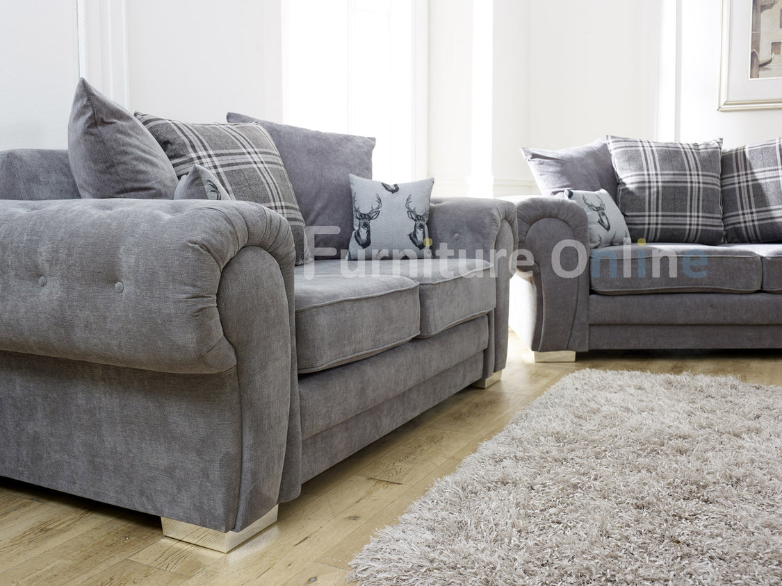 Verona Sofa Set 3+2 Seater Grey | Furniture Direct Online