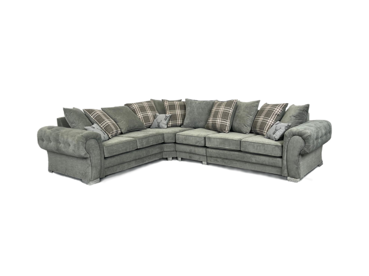 Verona 6 Seater Corner Sofa Grey | Furniture Direct Online